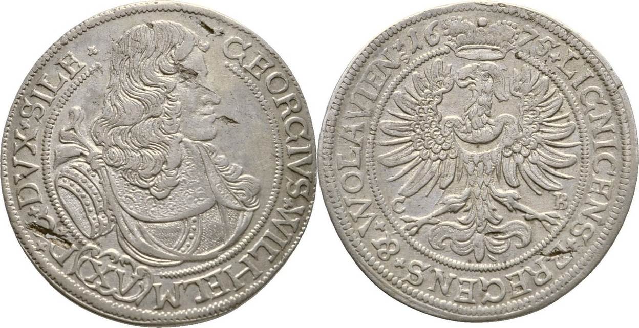 Schlesien Liegnitz Brieg XV Kreuzer 1675 Georg Wilhelm, 1672-1675 ...
