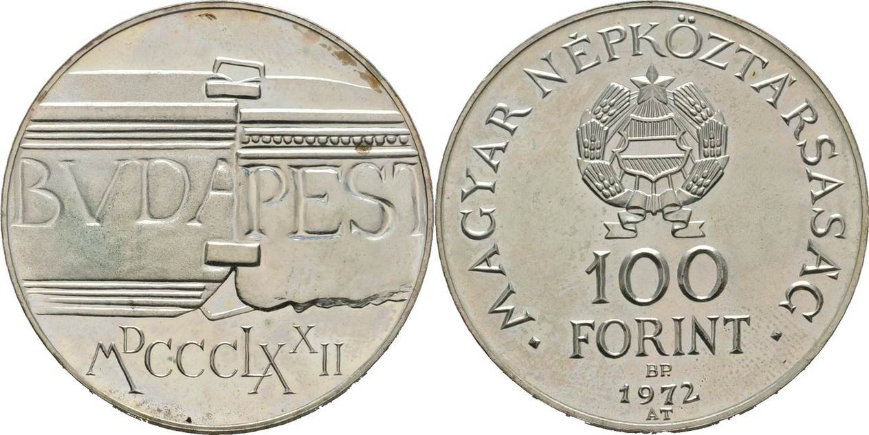 Ungarn 100 Forint 1972 100 Jahre Budapest CH UNC | MA-Shops