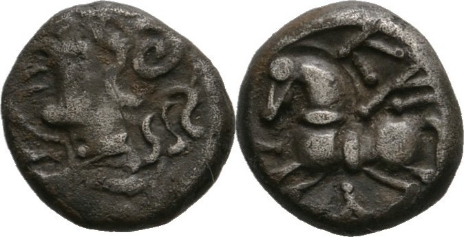 Kelten Gallien Lingones o. Aedui Quinar 80-50 Kaletedou-Typ VF | MA-Shops