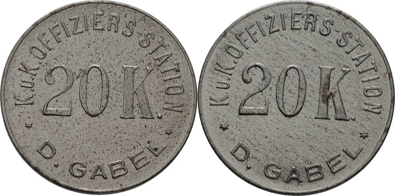 Deutsch-Gabel Kriegsgefangenen Lager 20 Kronen 1915-1918 Deutsch-Gabel ...