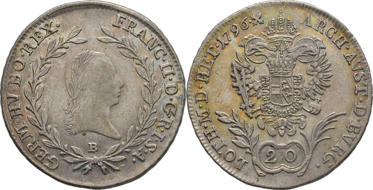 RDR Ungarn Habsburg Kremnitz 20 Kreuzer 1796 Franz II./I., 1792 - 1835 VF / EF | MA-Shops