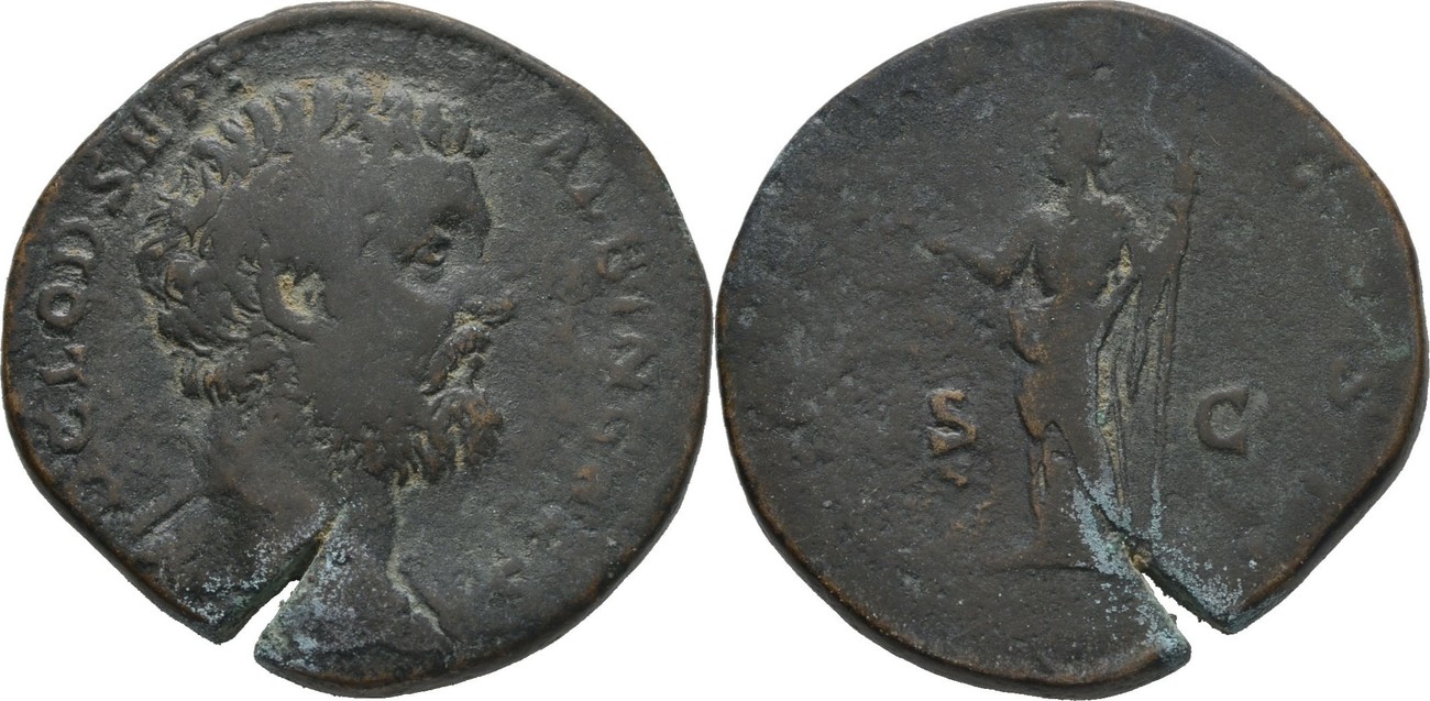 RÖMISCHE KAISERZEIT Sesterz CLODIUS ALBINUS (Caesar 193-195 ...