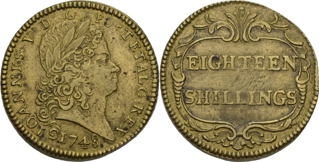 Portugal England Münzgewicht 1748 Joao V. VF | MA-Shops