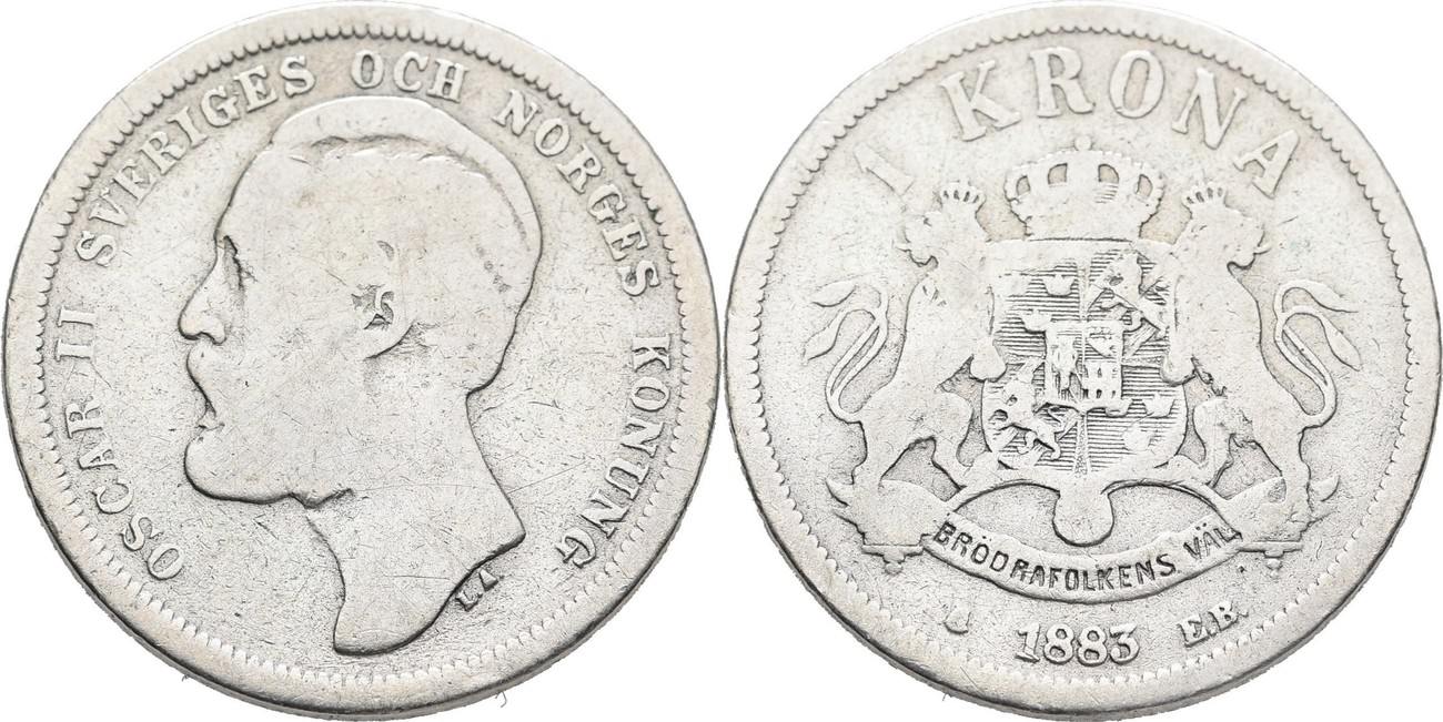 Schweden Krona 1883 Oscar II VF MA Shops schweden-krona-1883-oscar-ii-vf-ma-shops