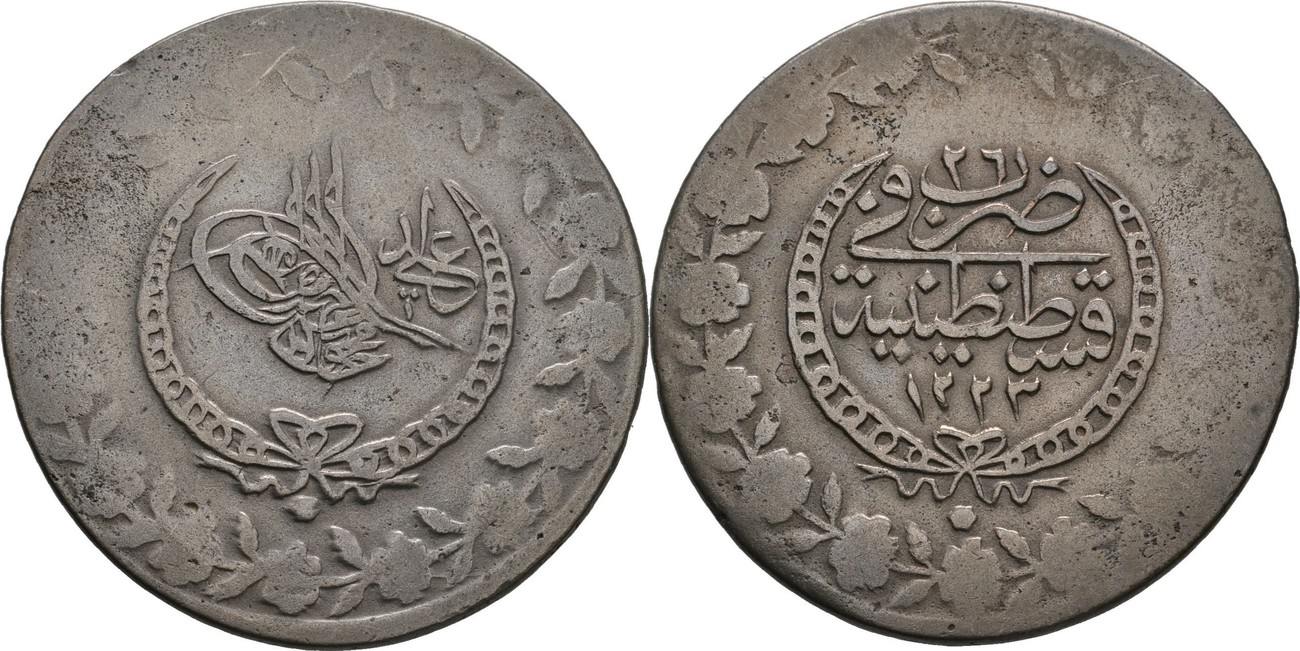 Türkei Osmanen 5 Piaster Mahmud II., 1808-1839 VF | MA-Shops