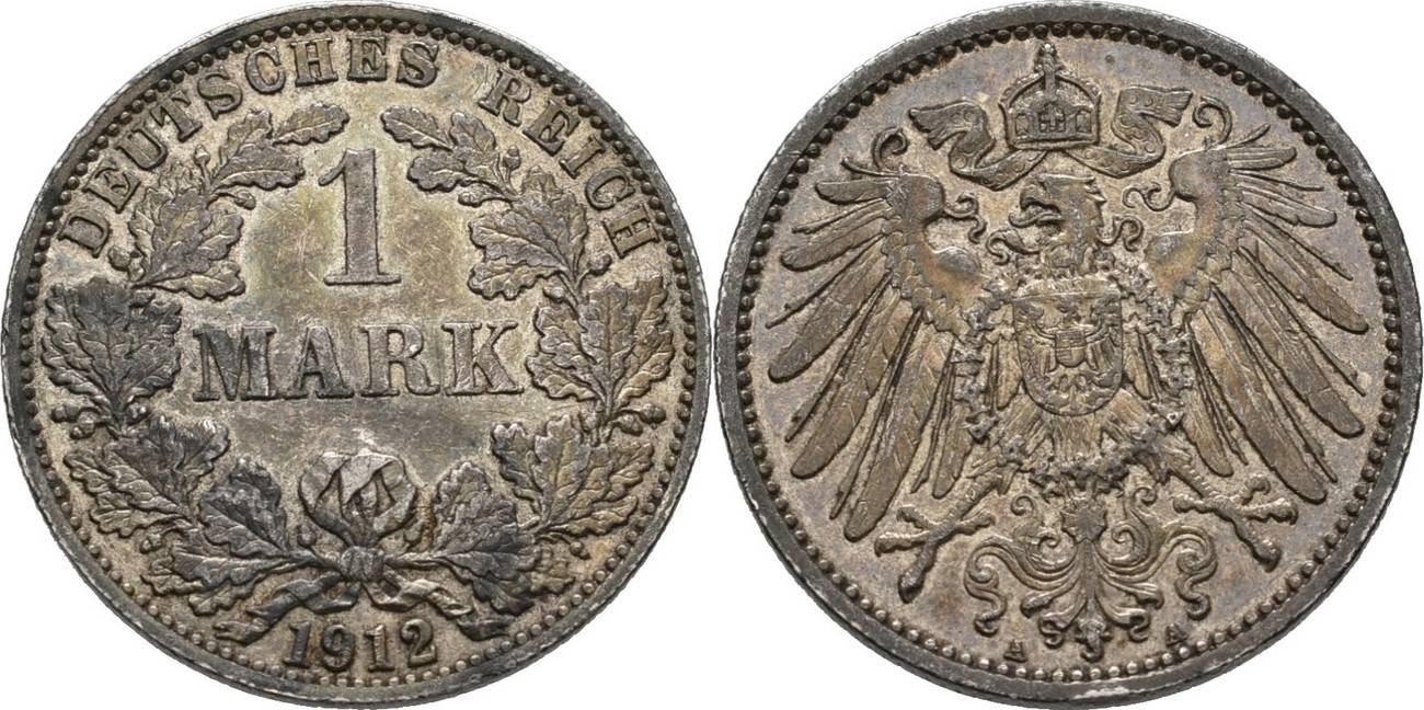 Deutsches Reich 1 Mark 1912 A aEF | MA-Shops