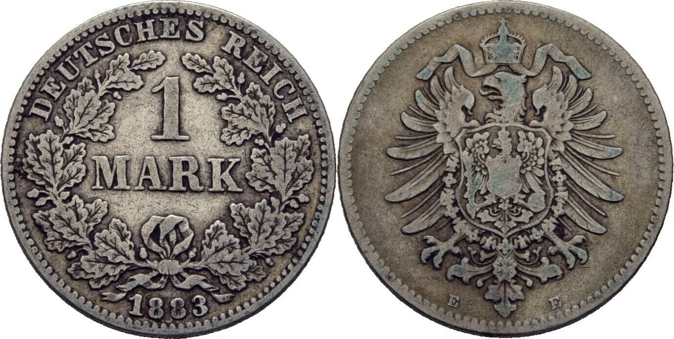 Deutsches Reich 1 Mark 1883 E VF- | MA-Shops