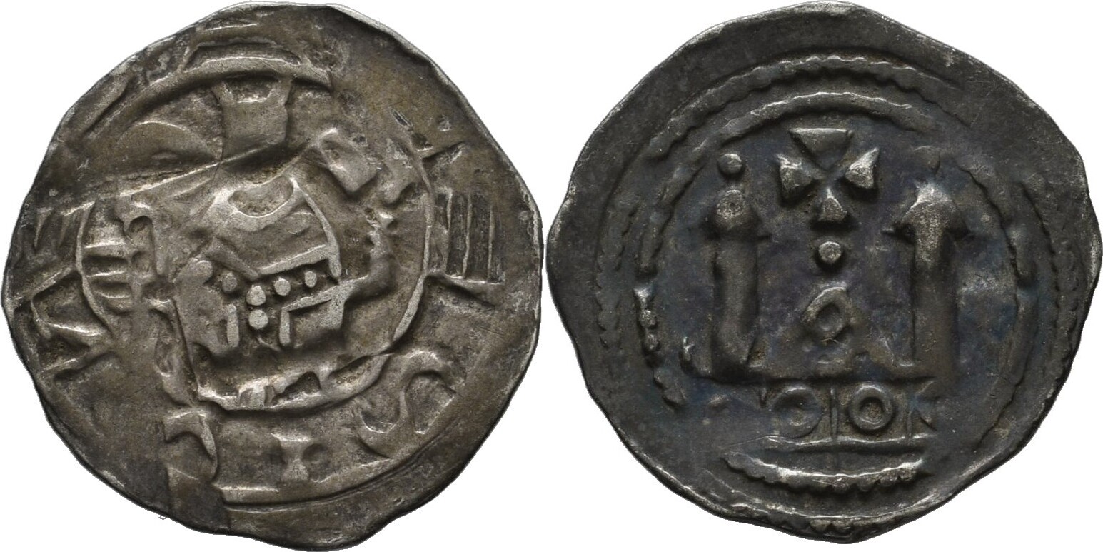 Kärnten Friesach Salzburg Pfennig 1170-1200 Adalbert II. von Böhmen ...