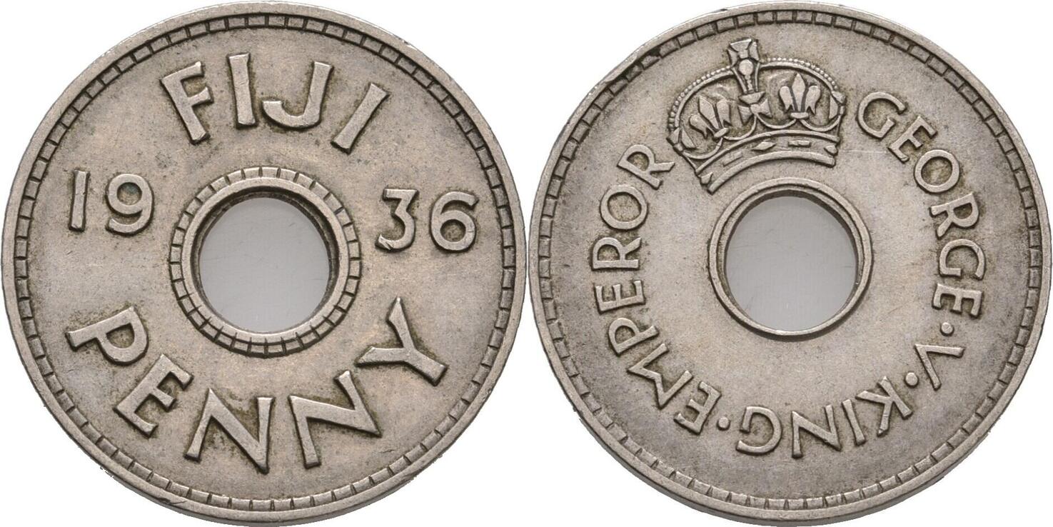 FIJI Penny 1936 Georg VI.,1936-1952. VF | MA-Shops