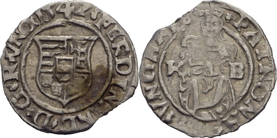 RDR Ungarn Kremnitz Denar 1542 Ferdinand I., 1526-1564. VF | MA-Shops