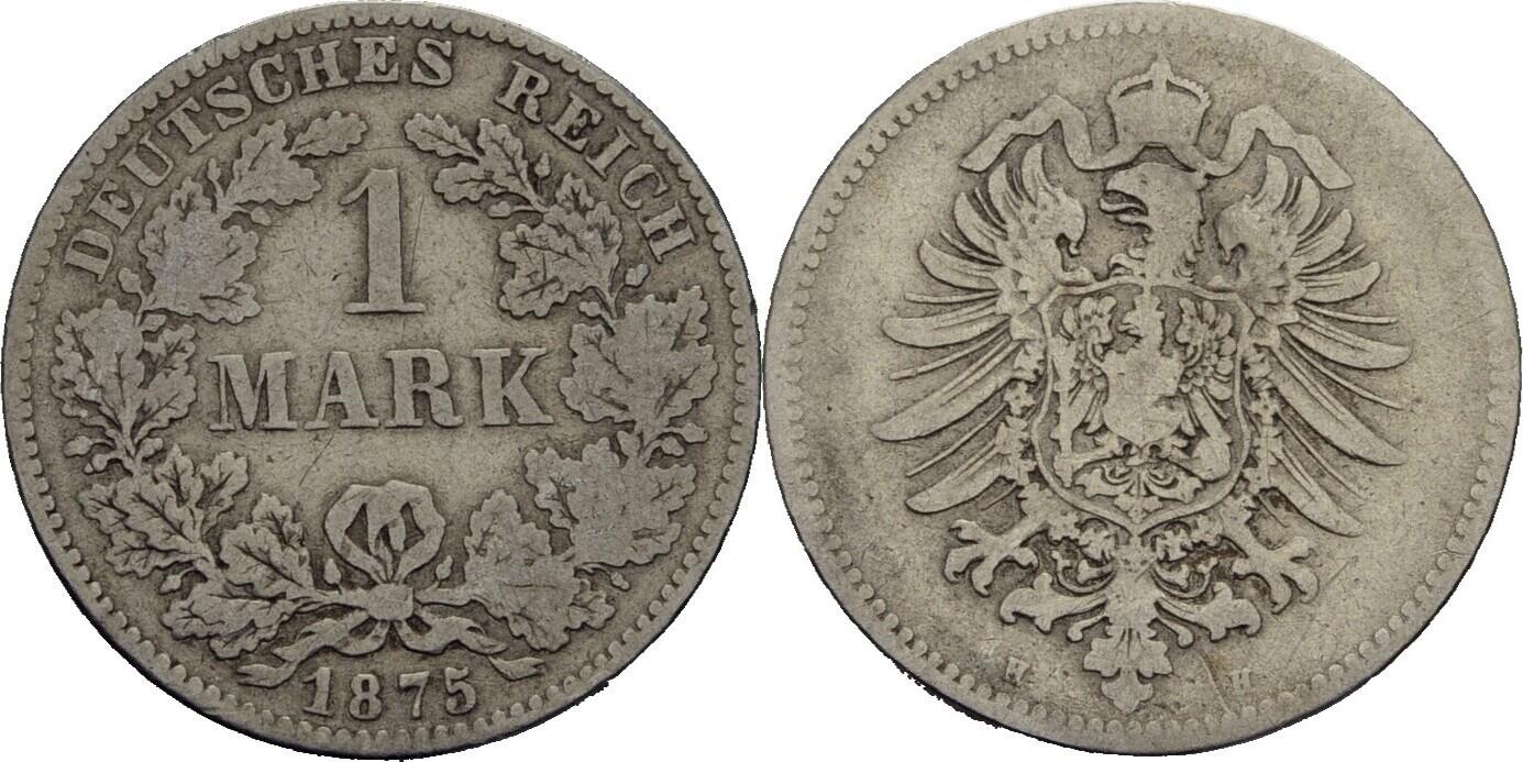 Deutsches Reich 1 Mark 1875 A VF / VF- | MA-Shops
