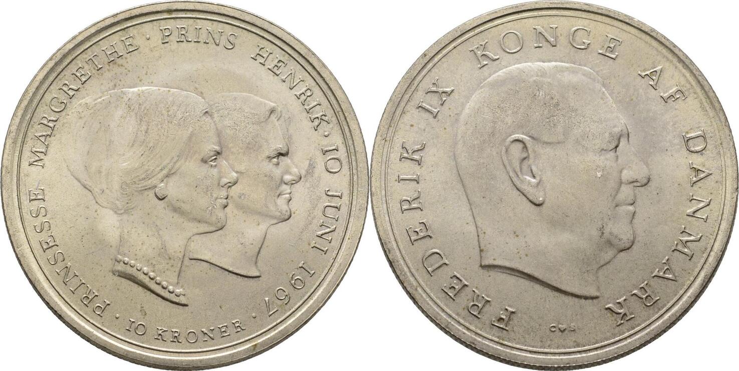 Dänemark 10 Kroner 1967 UNC- | MA-Shops