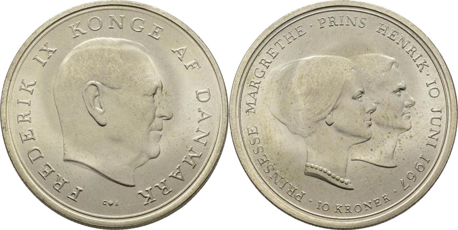 Dänemark 10 Kroner 1967 CH UNC | MA-Shops