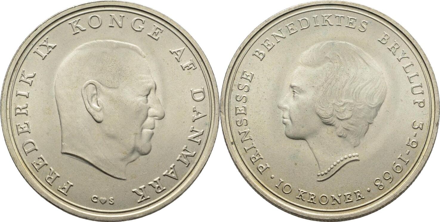 Dänemark 10 Kroner 1968 CH UNC | MA-Shops