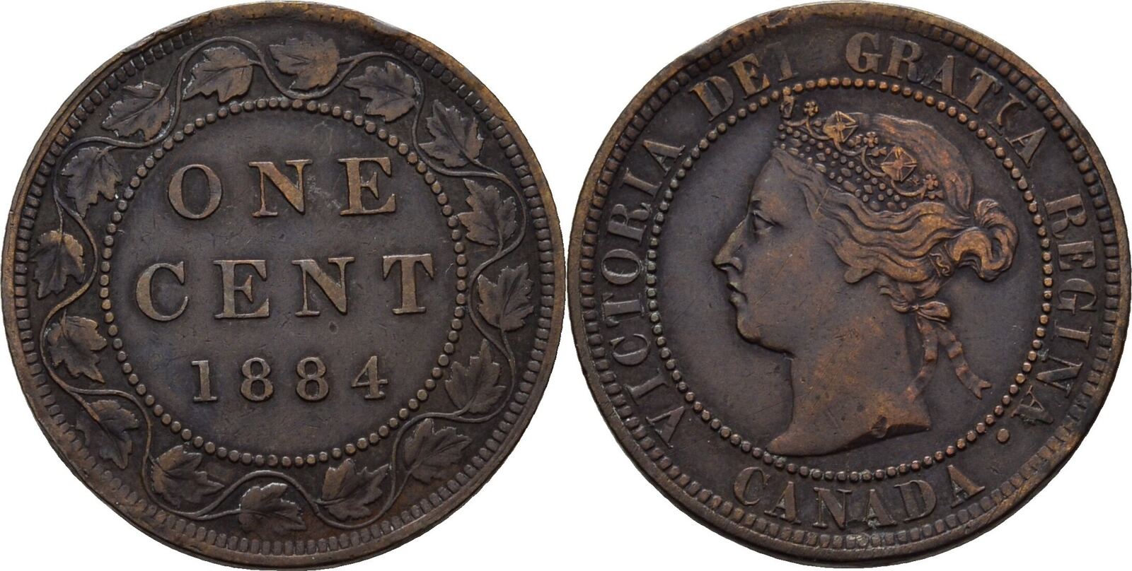 Canada One Cent 1884 Victoria VF | MA-Shops