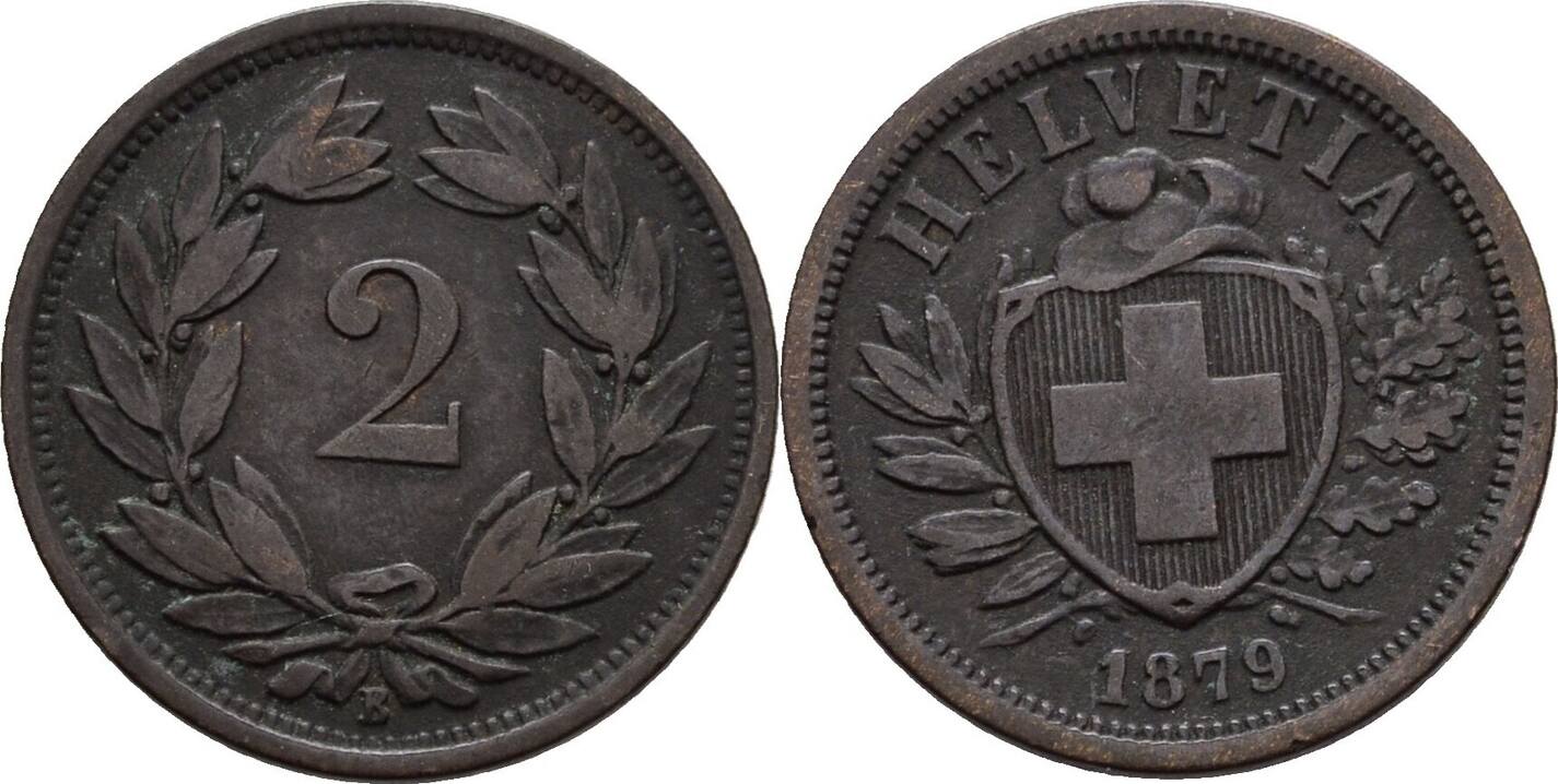 Schweiz 2 Rappen 1879 B VF | MA-Shops