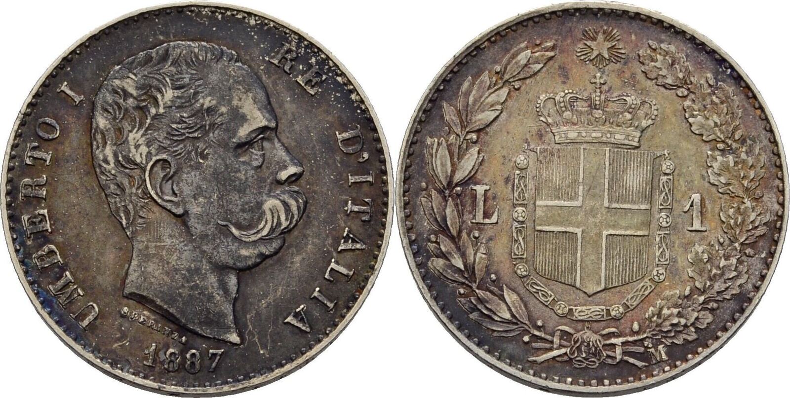 Italien Lira 1887 Umberto I., 1878-1900 EF | MA-Shops
