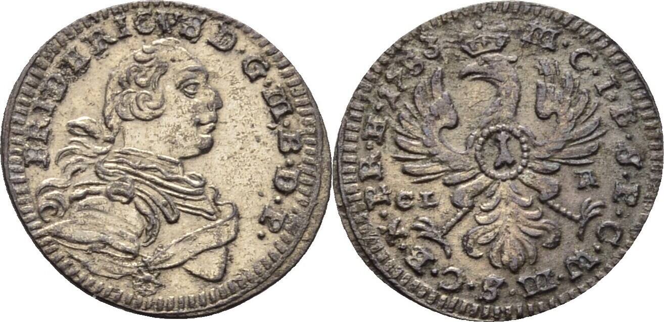 Brandenburg Bayreuth Kreuzer 1753 Friedrich, 1735-1763 EF | MA-Shops
