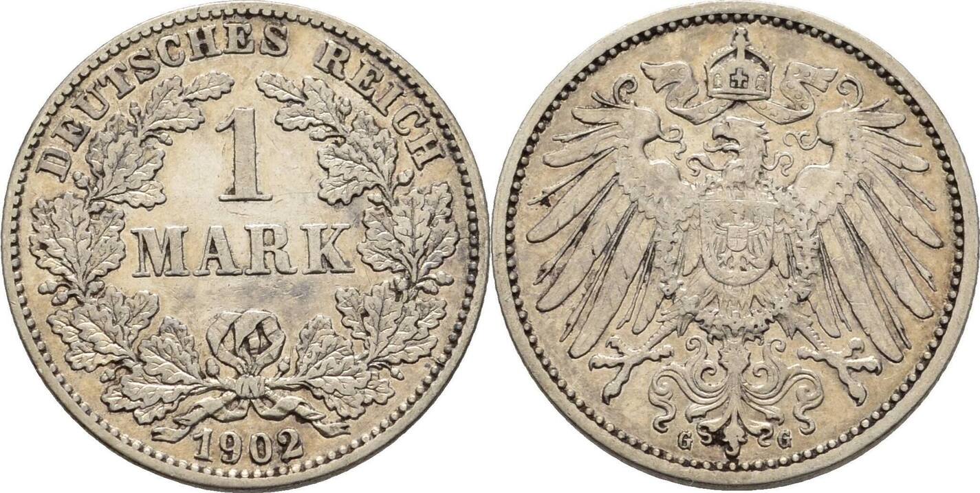 Deutsches Reich 1 Mark 1902 G VF | MA-Shops