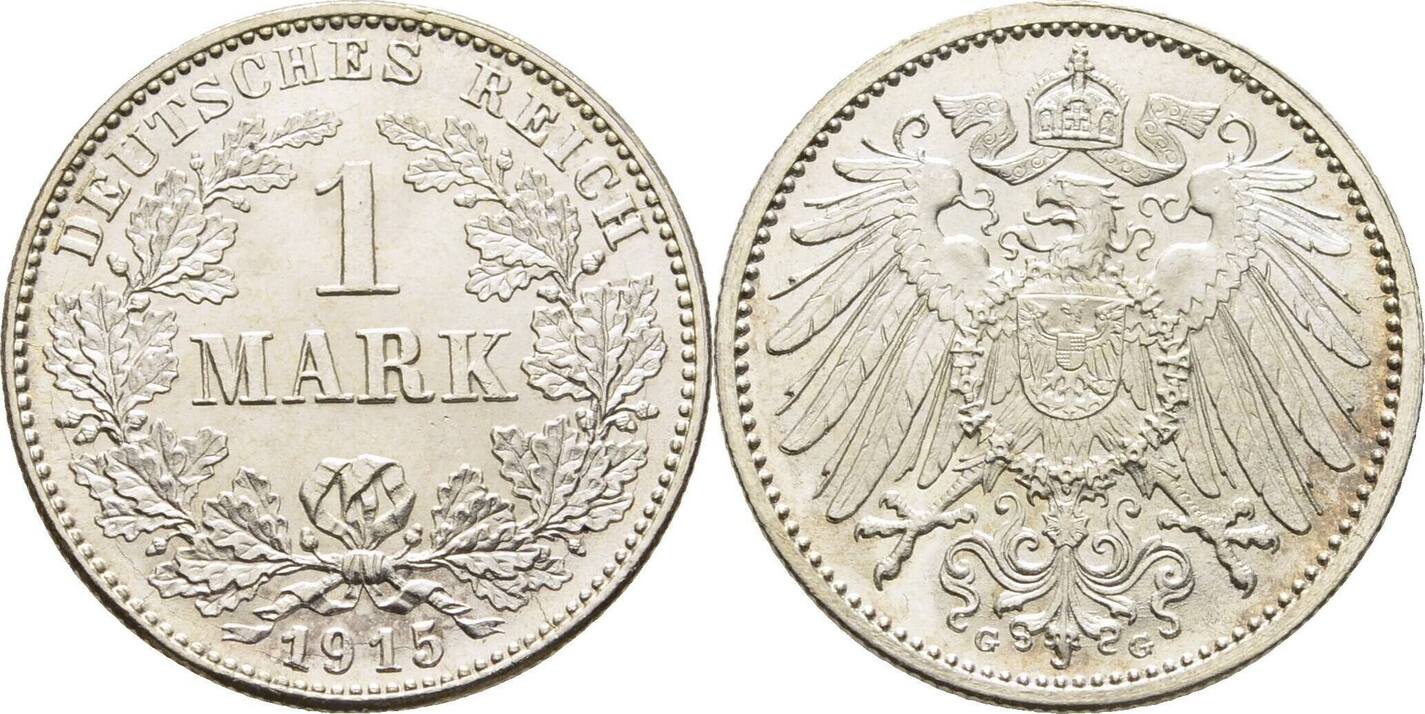 Deutsches Reich 1 Mark 1915 G VF | MA-Shops