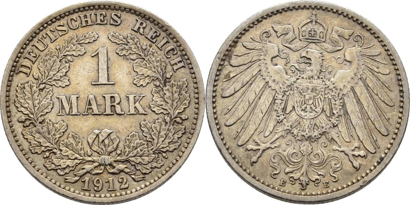 Deutsches Reich 1 Mark 1912 E VF | MA-Shops