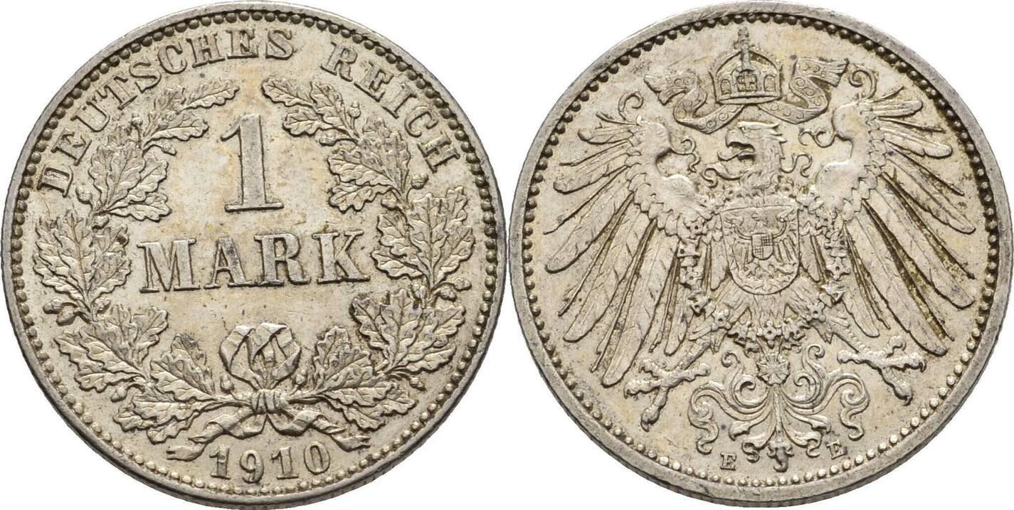 Deutsches Reich 1 Mark 1910 E VF | MA-Shops