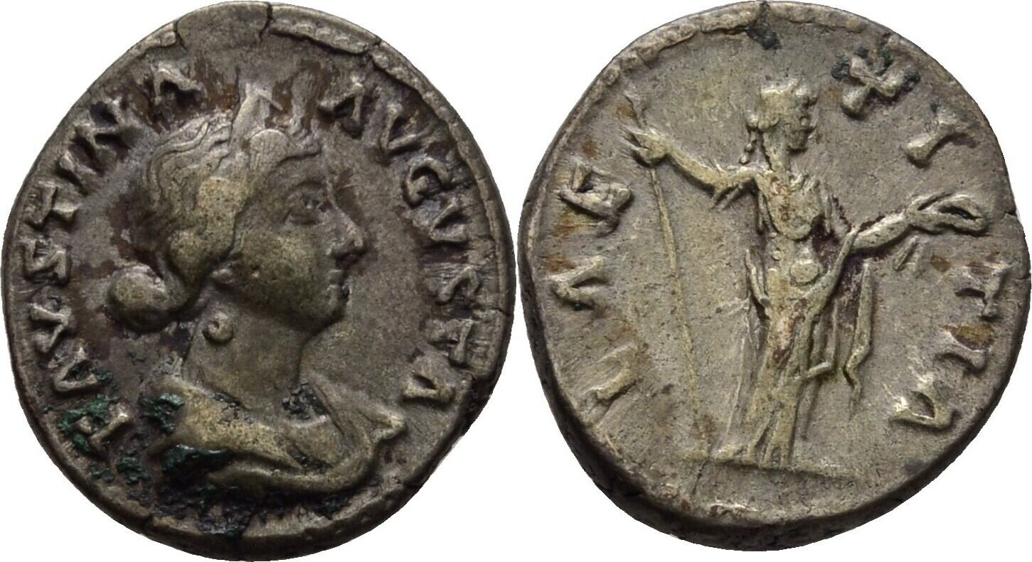 RÖMISCHE KAISERZEIT Denar 161-164 Faustina II. 147-176 VF | MA-Shops