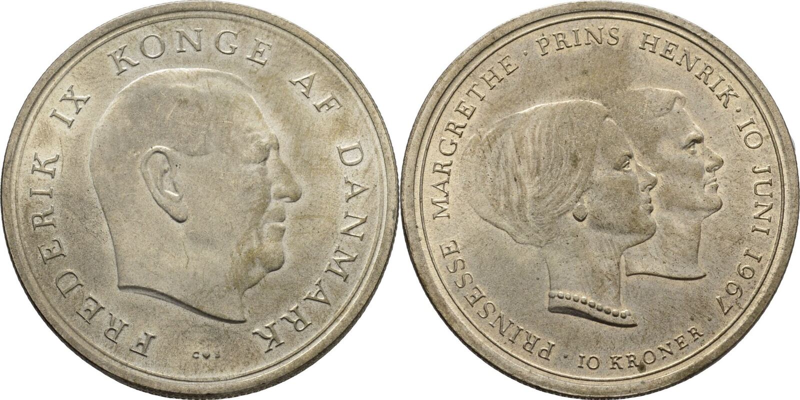 Dänemark 10 Kroner 1967 UNC- | MA-Shops