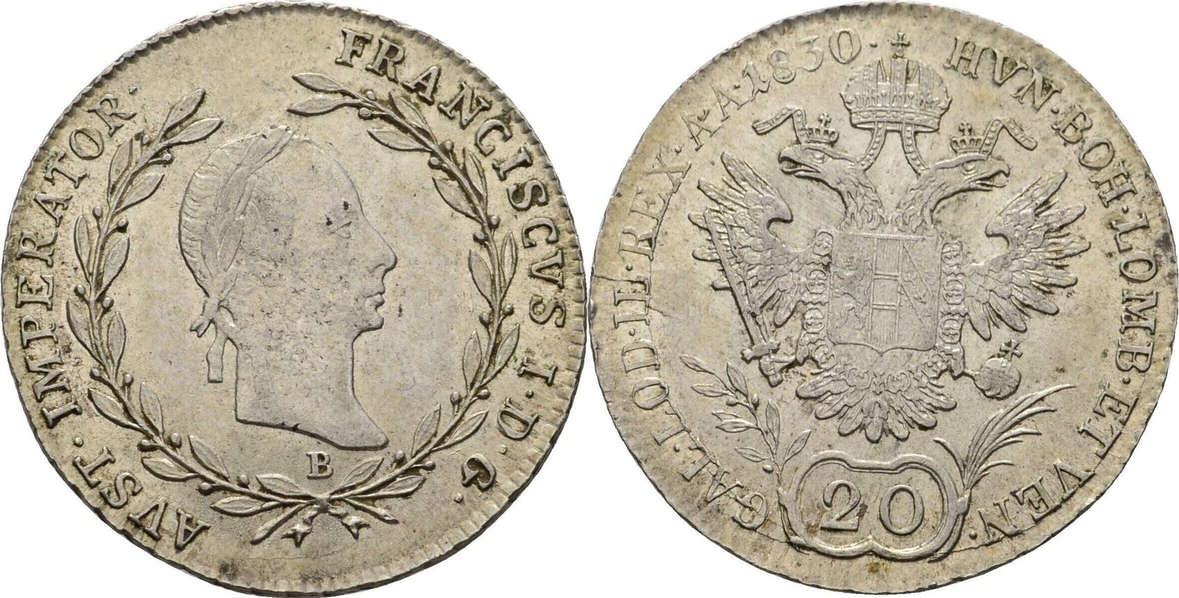 Österreich Ungarn Kremnitz 20 Kreuzer 1830 Franz II./I., 1792-1835 EF | MA-Shops