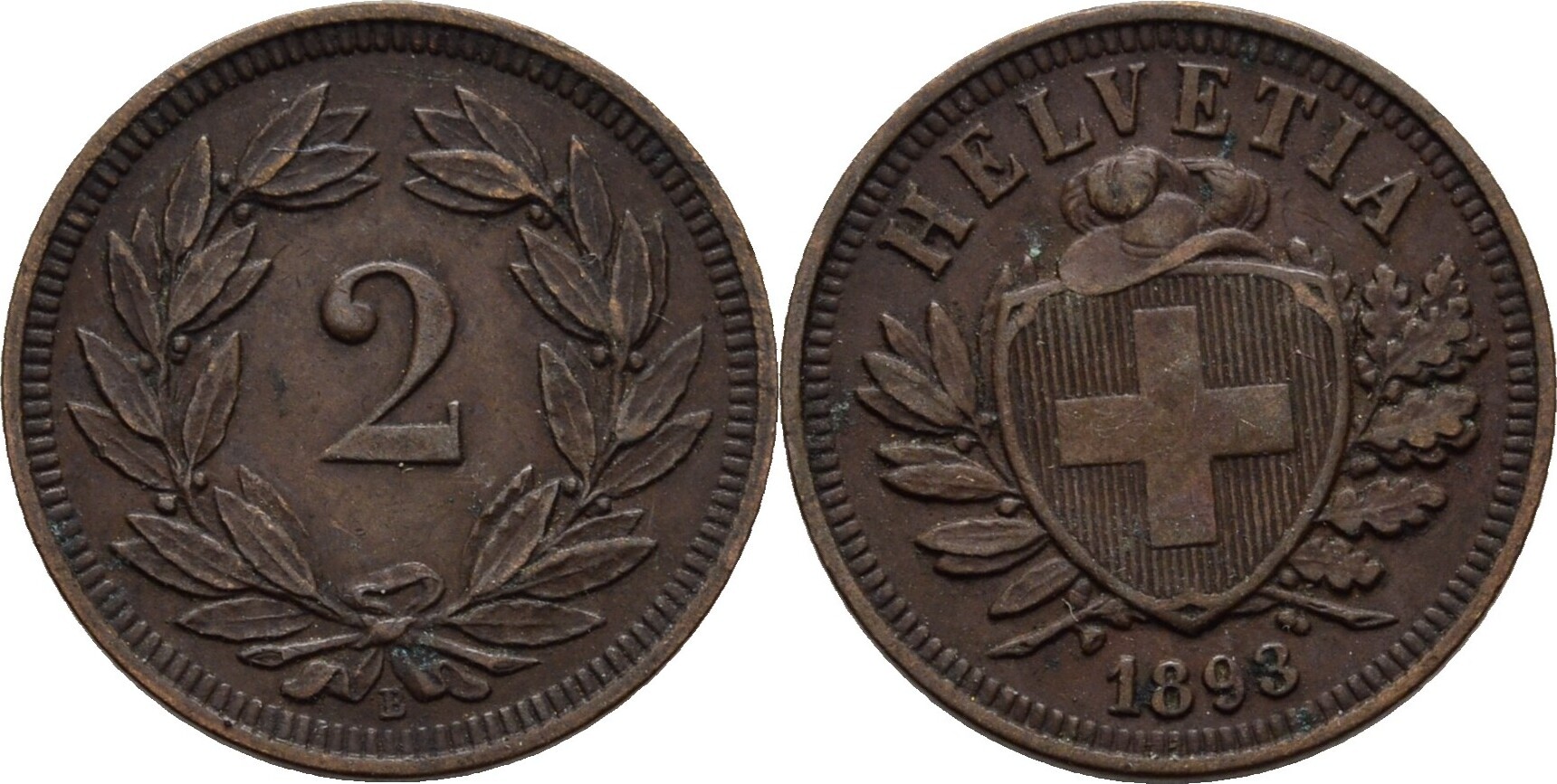 Schweiz 2 Rappen 1893 VF | MA-Shops