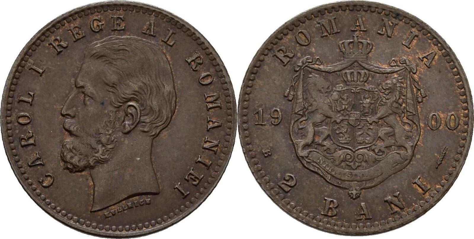 Rumänien 2 Bani 1900 Carol I., 1866-1914 EF | MA-Shops