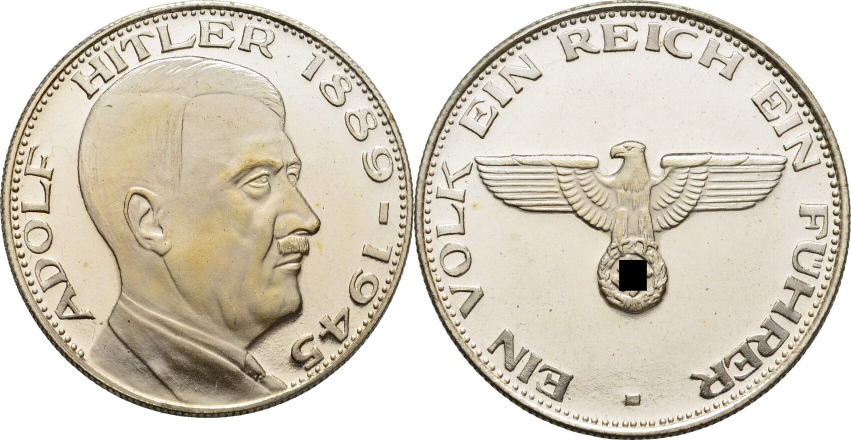 Deutsches Reich Medaille Adolf Hitler offen, Kontaktmarken, Proof ...