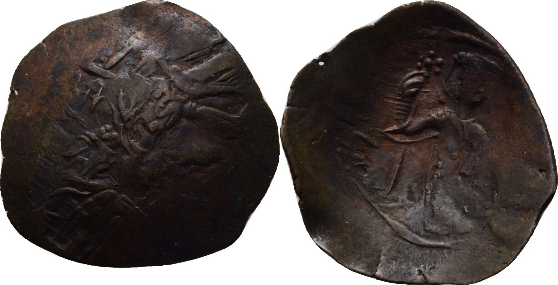 Byzanz Constantinople Trachy 1185-1192 Isaac II Angelus 1185-1195 VF ...