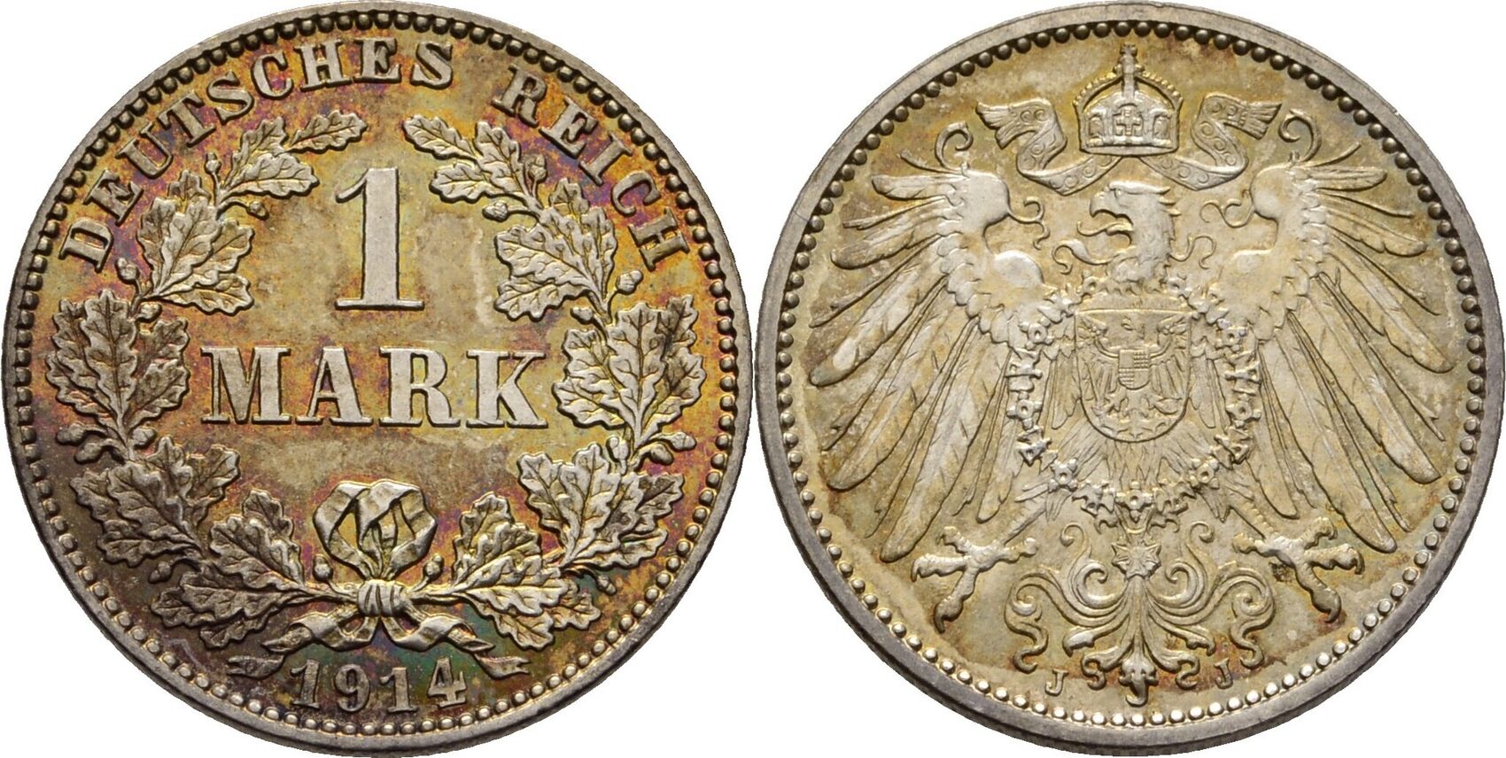 Deutsches Reich 1 Mark 1914 J EF | MA-Shops