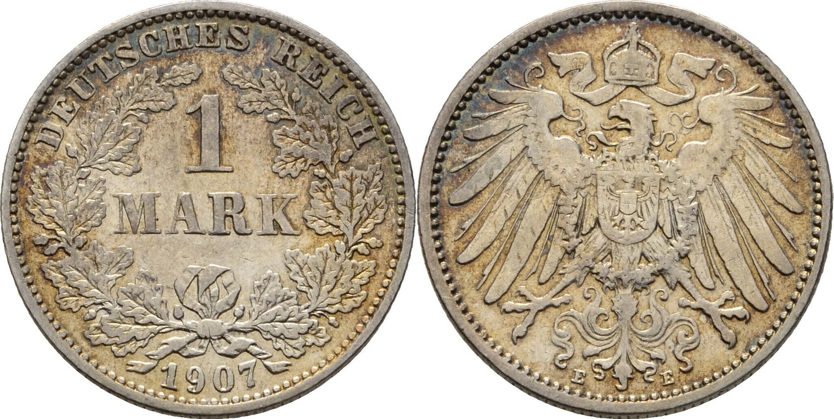 Deutsches Reich 1 Mark 1907 E VF | MA-Shops