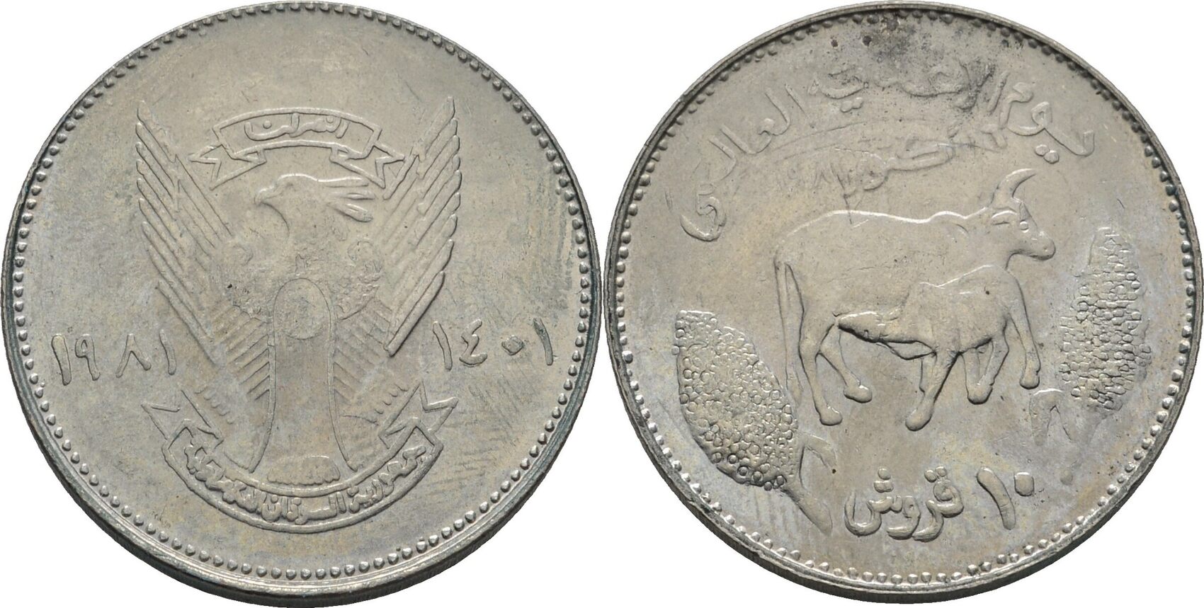 Sudan 10 Qirsh 1981 CH UNC | MA-Shops