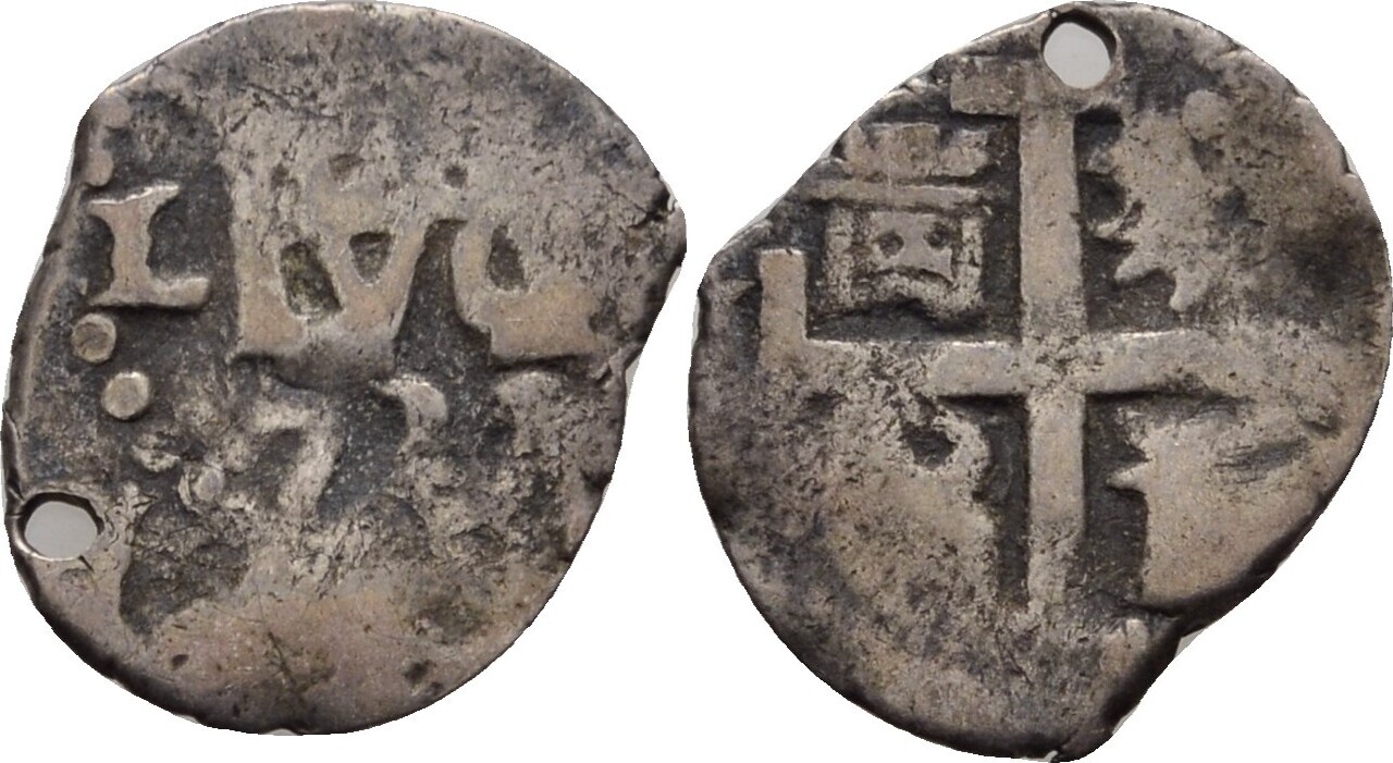 Spanien Peru Lima 1/2 Real 1721 Philipp V., 1700-1746 gelocht, VF | MA ...