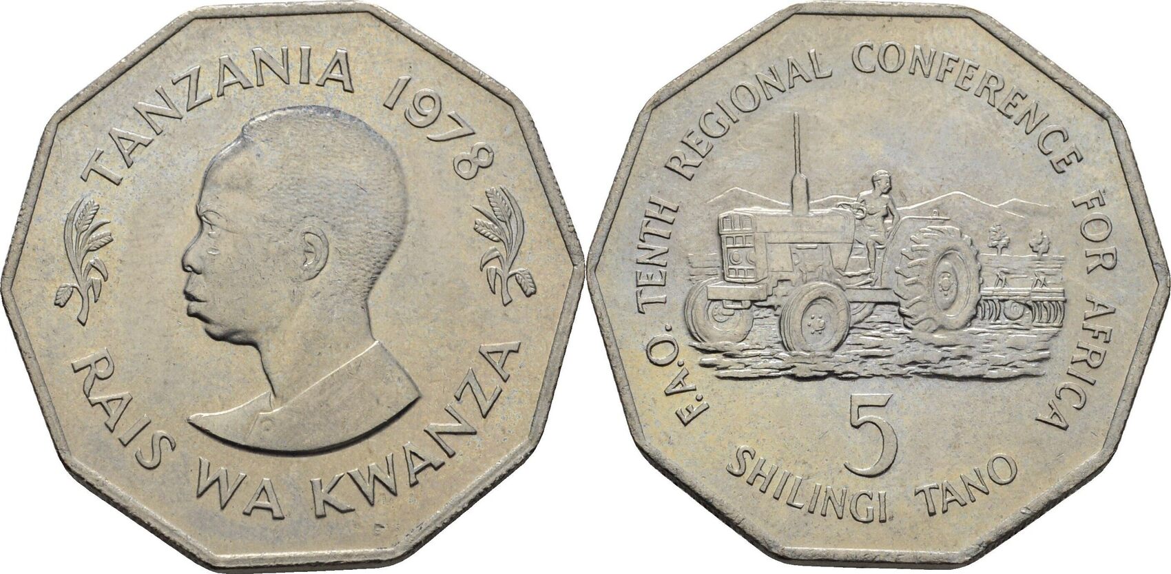 Tansania 5 Shilingi Tano 1978 FAO UNC- | MA-Shops