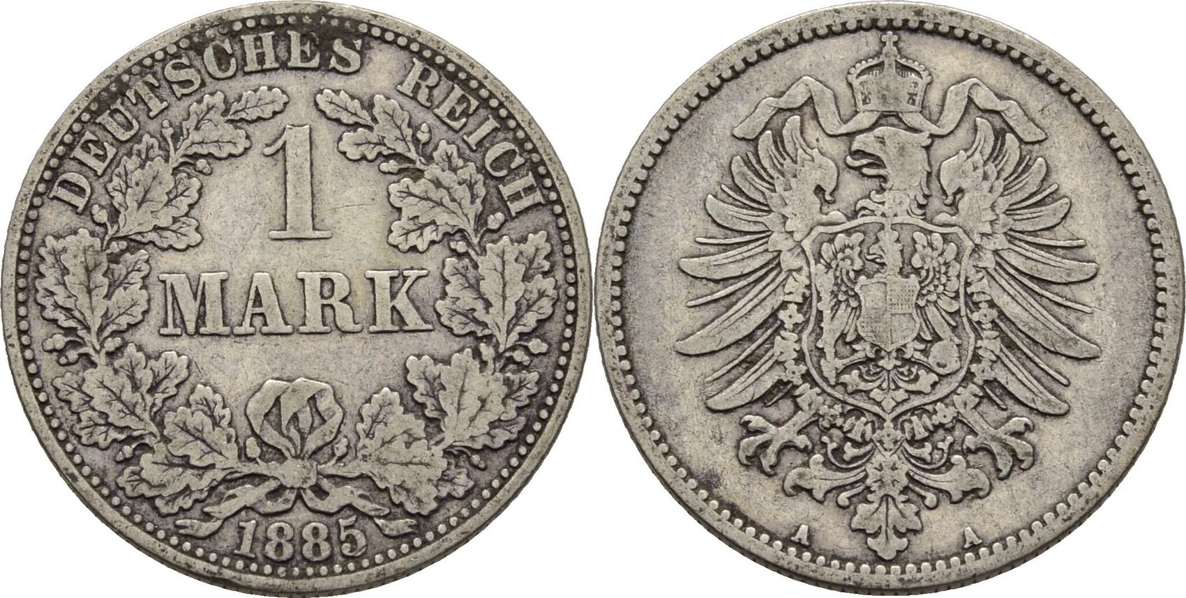 Deutsches Reich 1 Mark 1885 A VF | MA-Shops