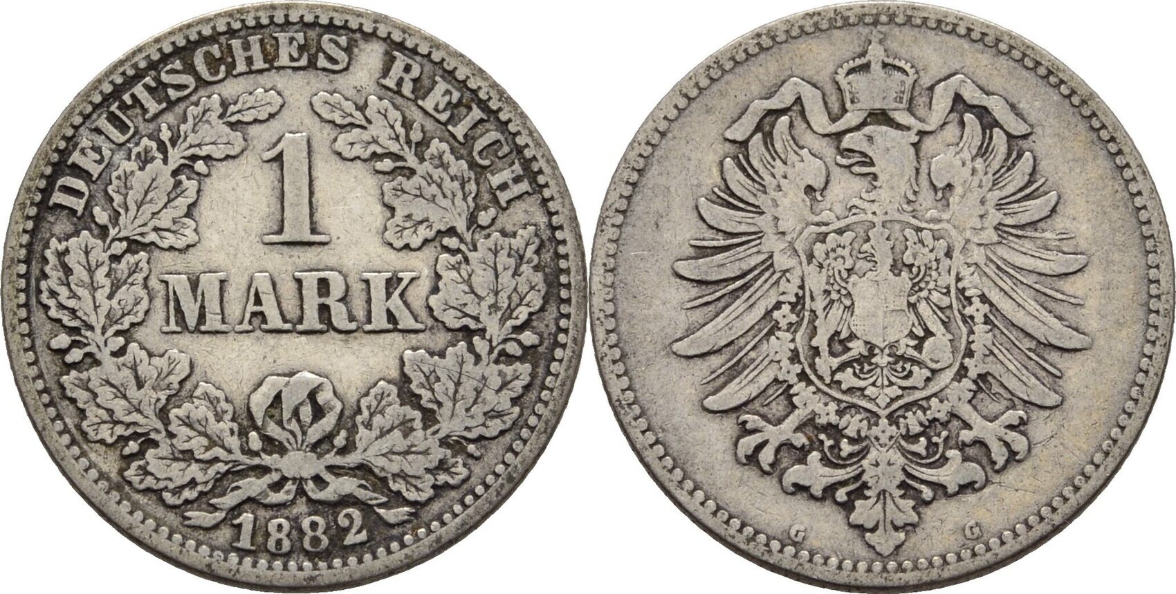Deutsches Reich 1 Mark 1882 G VF- | MA-Shops