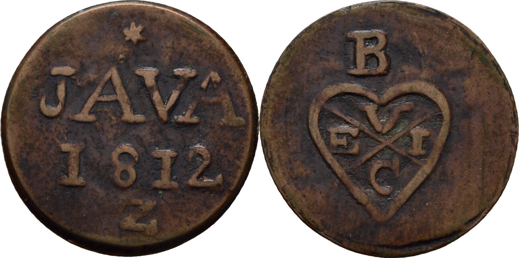 Niederlande Indien Java 1 Duit 1812 VF | MA-Shops