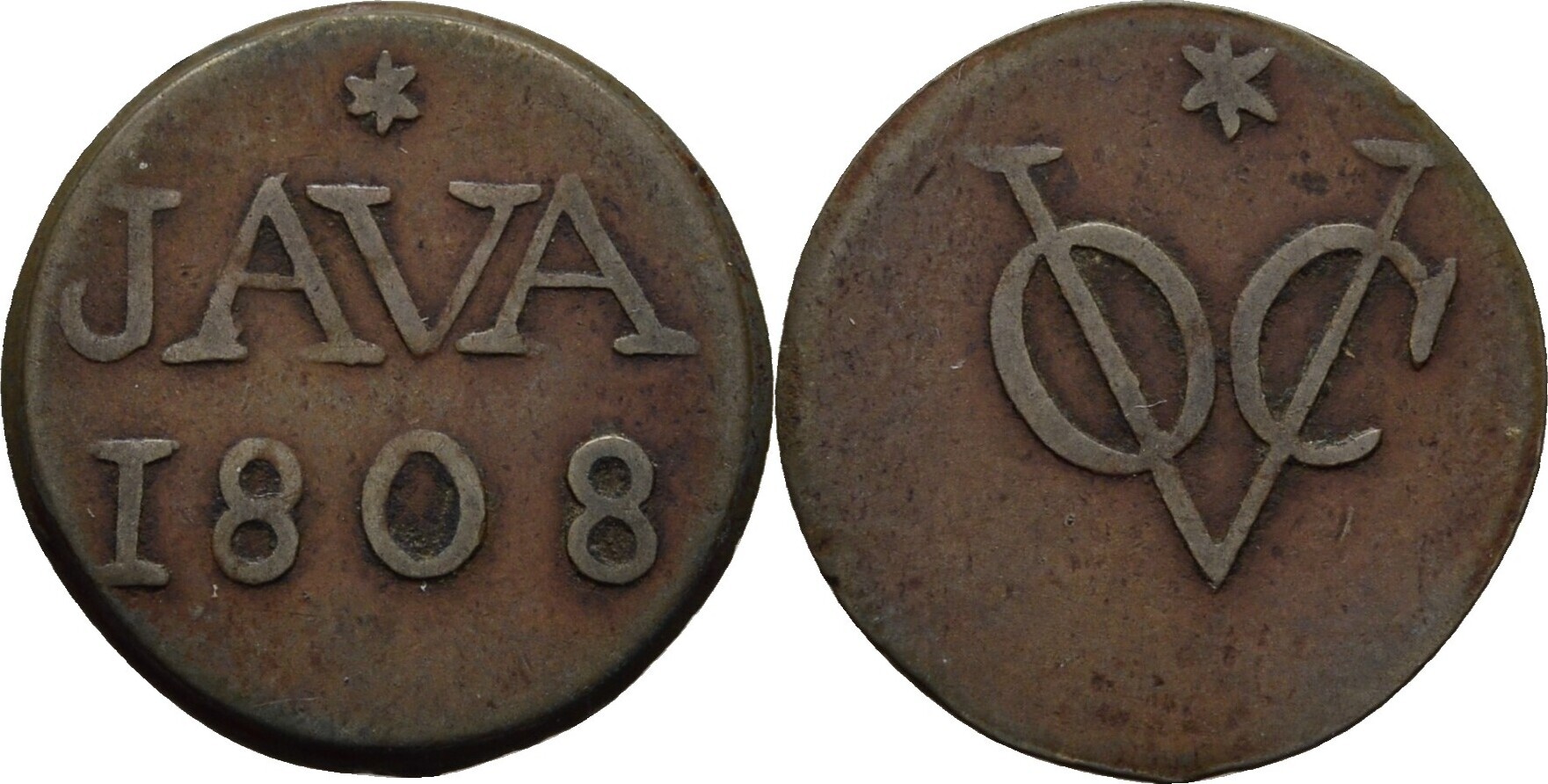 Niederlande Ost Indien 1 Duit 1808 VOC VF | MA-Shops