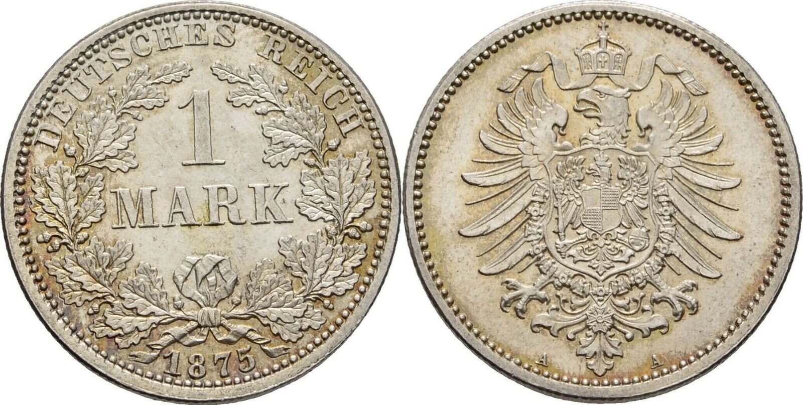 Deutsches Reich 1 Mark 1875 A EF | MA-Shops