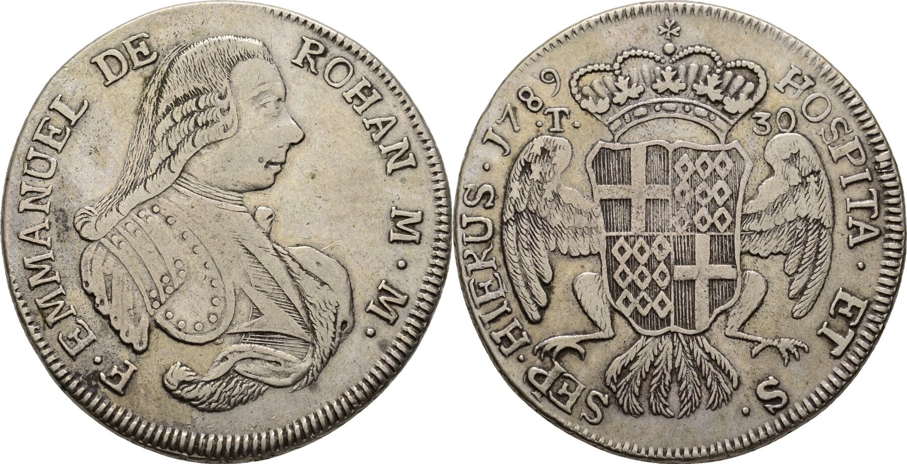 Malta 30 Tari 1789 Emmanuel de Rohan, 1775-1797 VF | MA-Shops