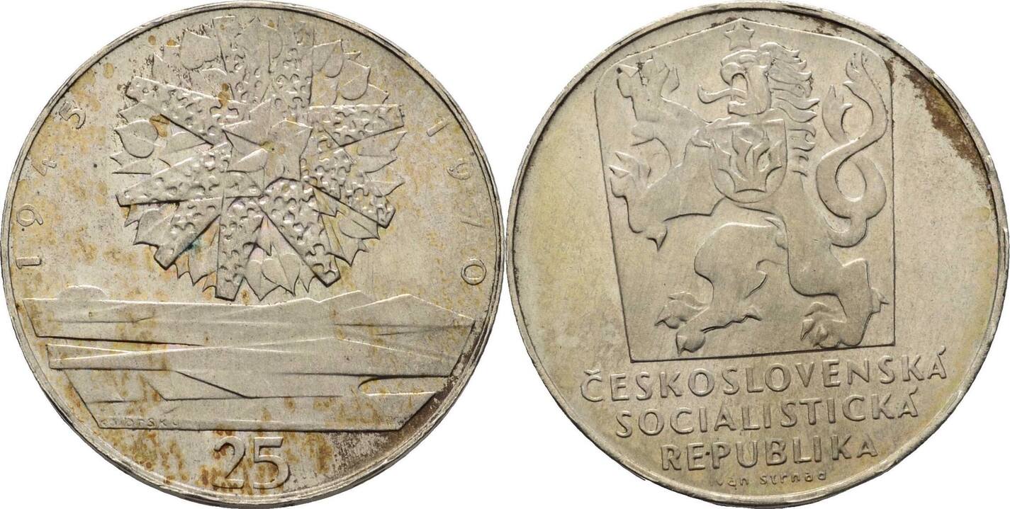 Tschechoslowakei 25 Korun 1970 CH UNC | MA-Shops