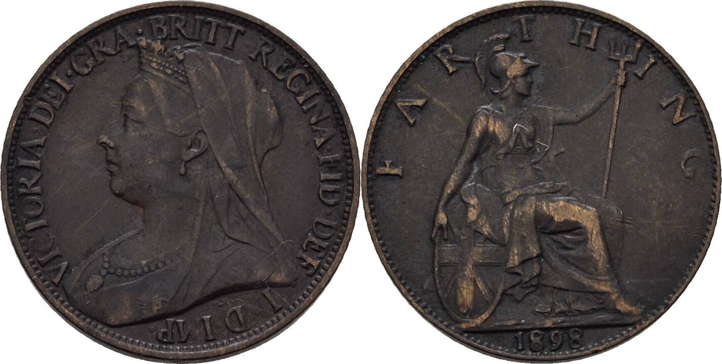 Großbritannien Farthing 1898 Victoria, 1837-1901 Kratzer, VF | MA-Shops