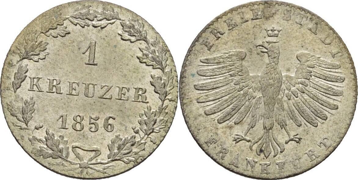 Frankfurt 1 Kreuzer 1856 UNC- | MA-Shops