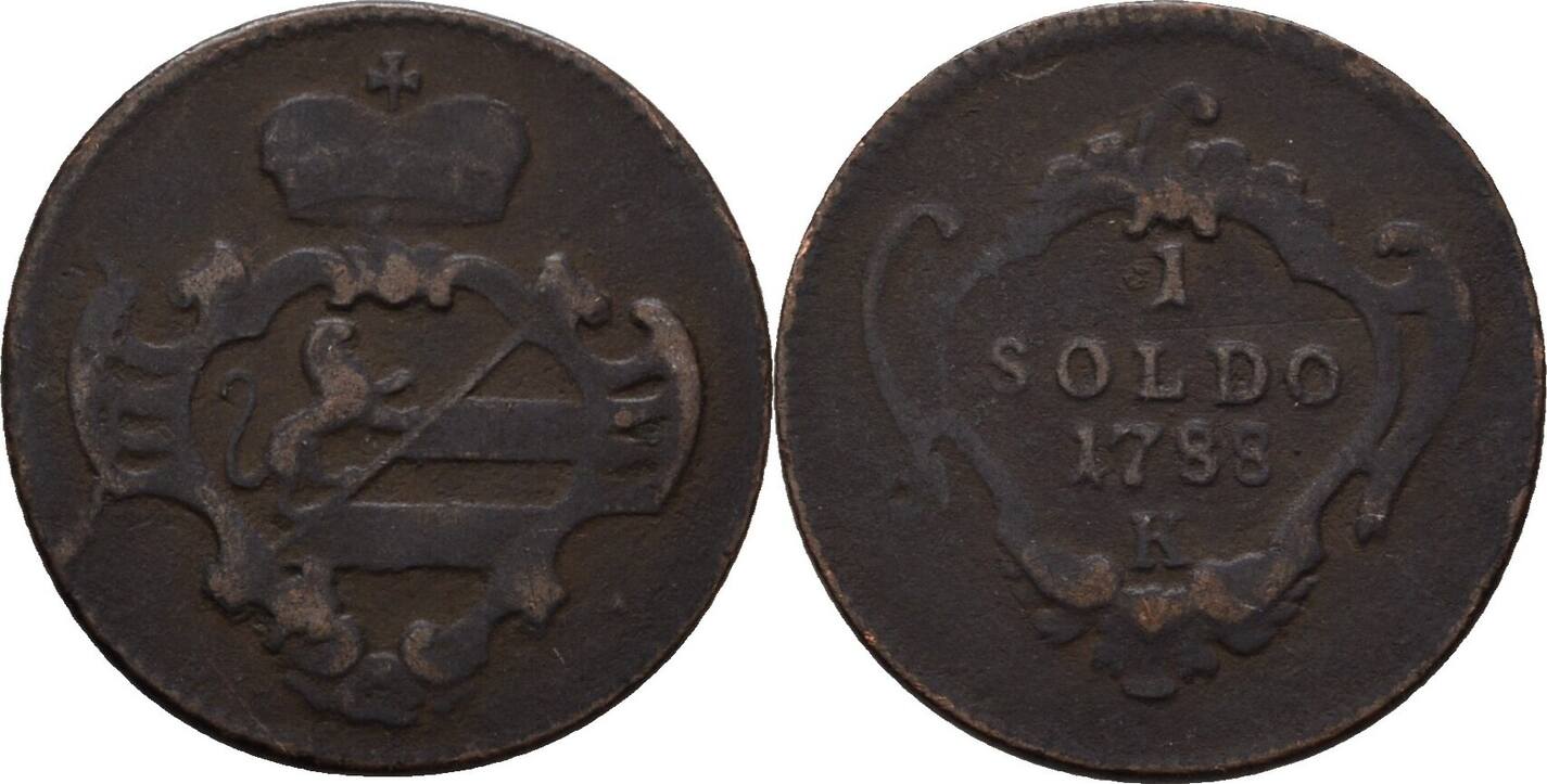 RDR Görz Gradiska Kremnitz Soldo 1788 Joseph II., 1765-1790 VF | MA-Shops