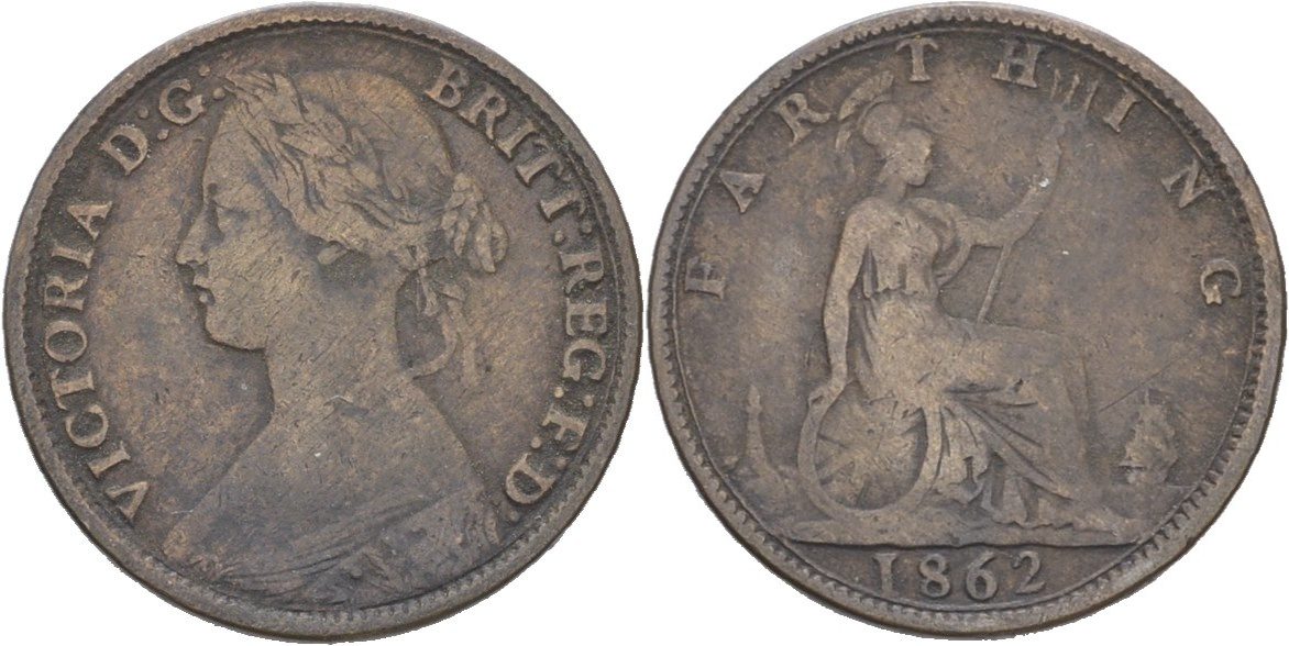 England 1 Farthing 1862 Victoria ss- | MA-Shops