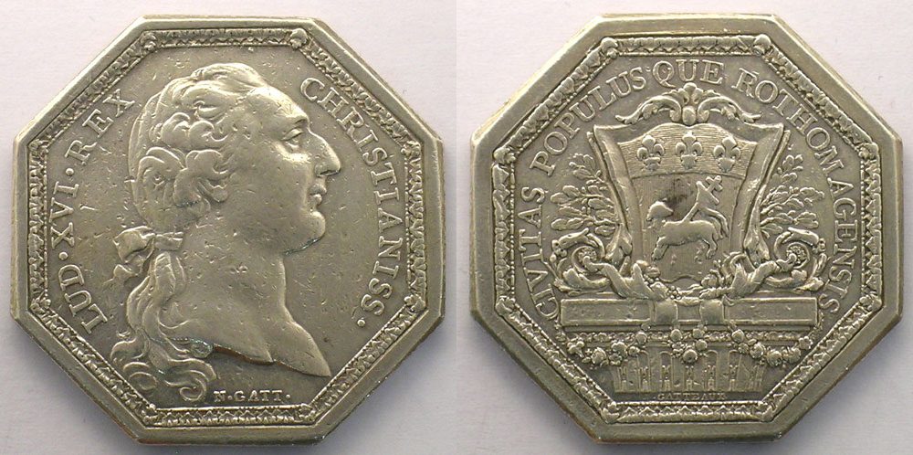Tokens and Medals Royal tokens Normandie Jeton octogonal en argent ...
